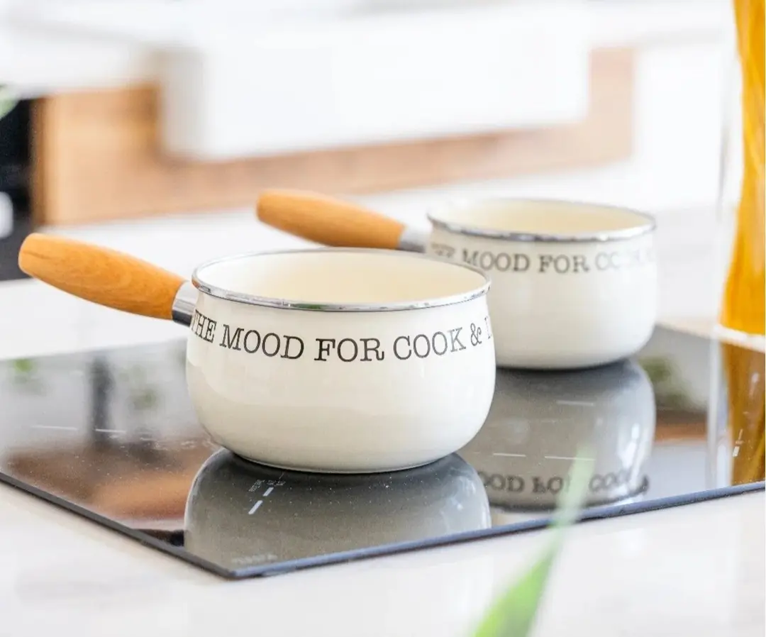 Mien Emaye Sos Tavası Derin Fildişi 16 cm